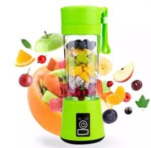 380ml portable blender,travel blender,mini blender,personal mixer fruit rechargeable with usb, for shakes and smoothies (green)