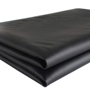 black faux leather sheets marine vinyl synthetic leather fabric 28"x54" multiple textures for boat,car seat,pillow,crafts diy sew (0.5mm litchi grain)