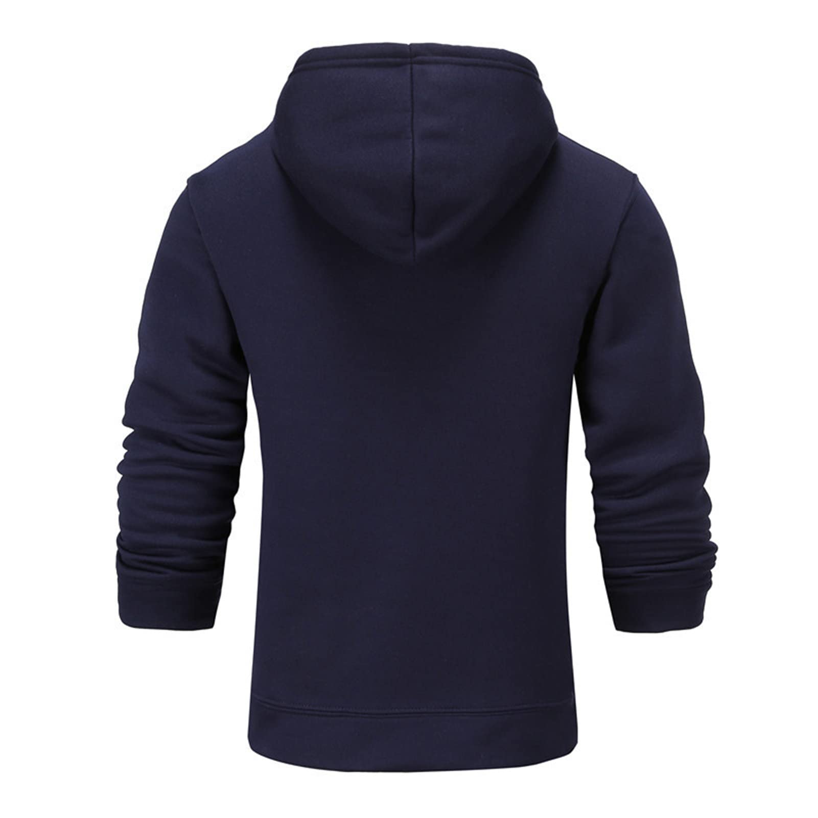 Maiyifu-GJ Pullover Hoodies for Men Classic Casual Solid Loose Fit Long Sleeve Hoodie Basic Lightweight Hooded Sweatshirt (Dark Blue,3X-Large)