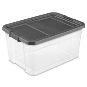 sterilite box stacker modular clear 76qt 14763v06