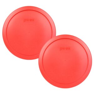 pyrex 7402-pc 6/7-cup red food storage replacement lids - 2 pack