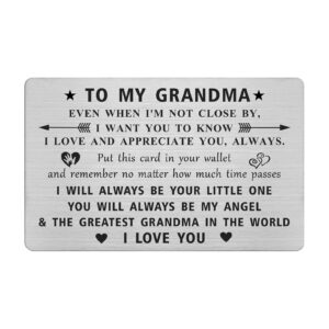 jzxwan grandma gifts for women, best grandma gifts from grandchildren, personalized birthday christmas card for my grandma from granddaughter grandson, thank you grandma presents