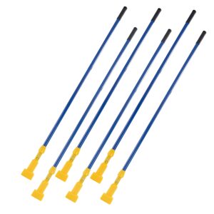 matthew cleaning commercial quick-change iron mop handle for floor cleaning heavy duty mop stick replacement 60inch jaw clamp-style wet mop gripper holder handle 6 packs