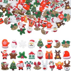 haddiy christmas resin charms for crafts,100 pcs flatback slime charm beads miniature ornaments for christmas embellishments,craft supplies and mini christmas decorations