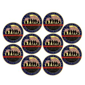 atsknsk thank you for your service military appreciation challenge coin pack of 10