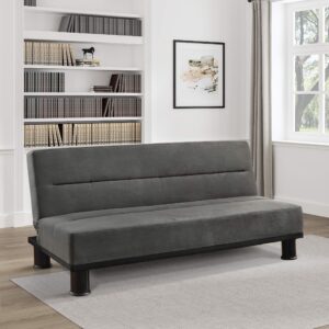 Lexicon Stellar Futon Sofa Sleeper, Gray