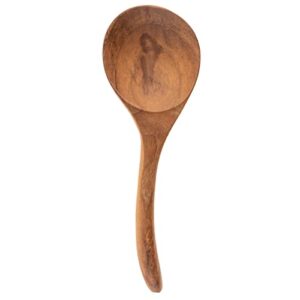 karma gifts, bali teak curved spoon long