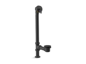 kohler k-7159-bl artifacts 1 1/2" exposed bath drain, matte black