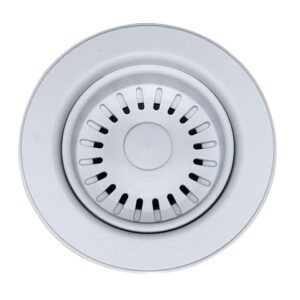 nantucket 3.5kd-gcw basket strainer kitchen drain for granite composite sinks - white