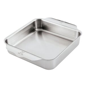 hestan - ovenbond collection - stainless steel square baker pan, 8 inch