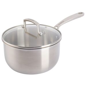 babish stainless steel 3.5qt triply professional grade sauce pan