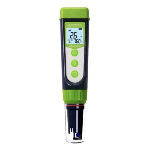 apera instruments ai104g grostar series gs4 ph/ec/500ppm/700ppm combo 5-in-1 pen tester kit with replaceable double-junction ph/ec probe for hydroponics water quality testing, gen ii