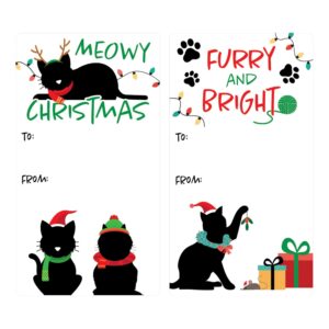 cat christmas tags (cat gift tags)