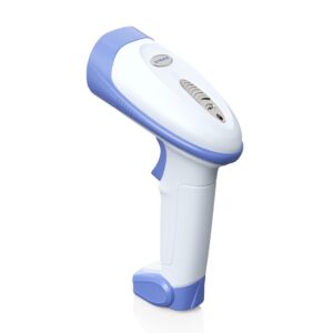 AMBIR BR200 Wireless/USB Barcode Scanner: Supports-1D,2D,PDF417, & QR barcodes. OS: Win, Mac, Linux, Android-White/Blue