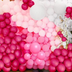 600 pcs pink balloons different sizes latex balloons 18/10/ 5 inch gradient pink and white balloons diy balloon arch garland kit for wedding bridal shower engagement party