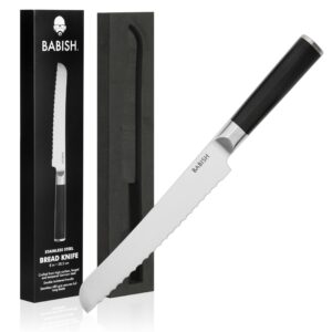 babish high-carbon 1.4116 german steel cutlery, 8 inch bread kitchen knife