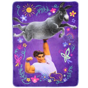 disney encanto luisa flex donkey lift plush throw blanket 46' x 60'