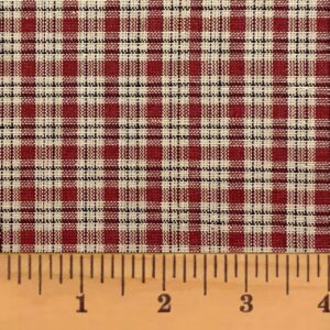 vintage christmas 6 plaid homespun cotton fabric by jcs - sold by the yard