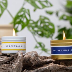 The Beeswax Co Southwest Travel Candle Tin - Natural Honey Scented - Long-Lasting & Eco-Friendly - Cotton Wick - Slow Burning - Hand Poured Pure Organic Bees Wax - 4oz Candles - 2.5 x 1.5