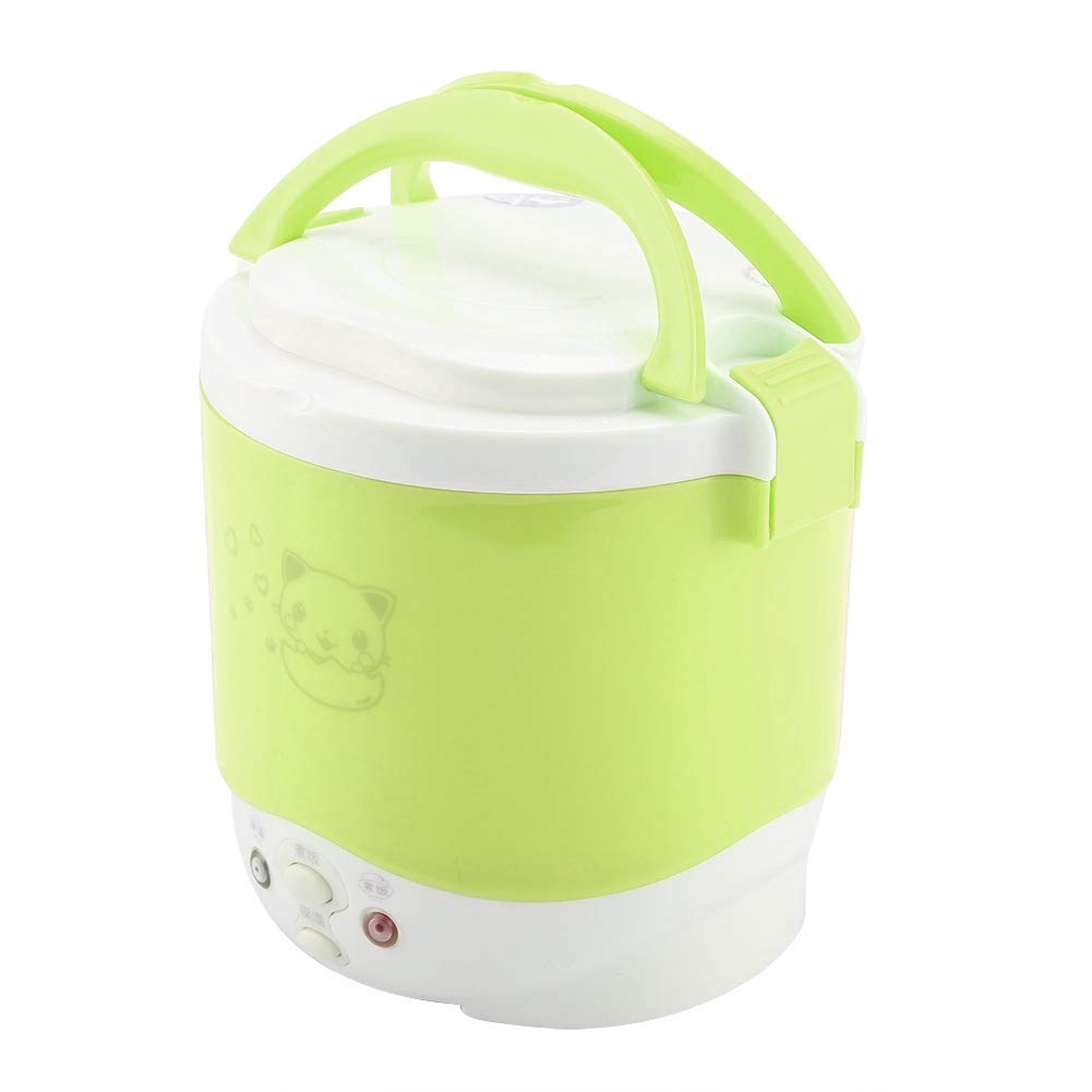 TOPINCN 12V Car Rice Cooker, Portable Mini Rice Cooker 2 Cup Uncooked, 1L Small Electric Rice Cooker and Steamer, Travel Rice Cooker for 2 People, for RV, Truck, Camp Trip,