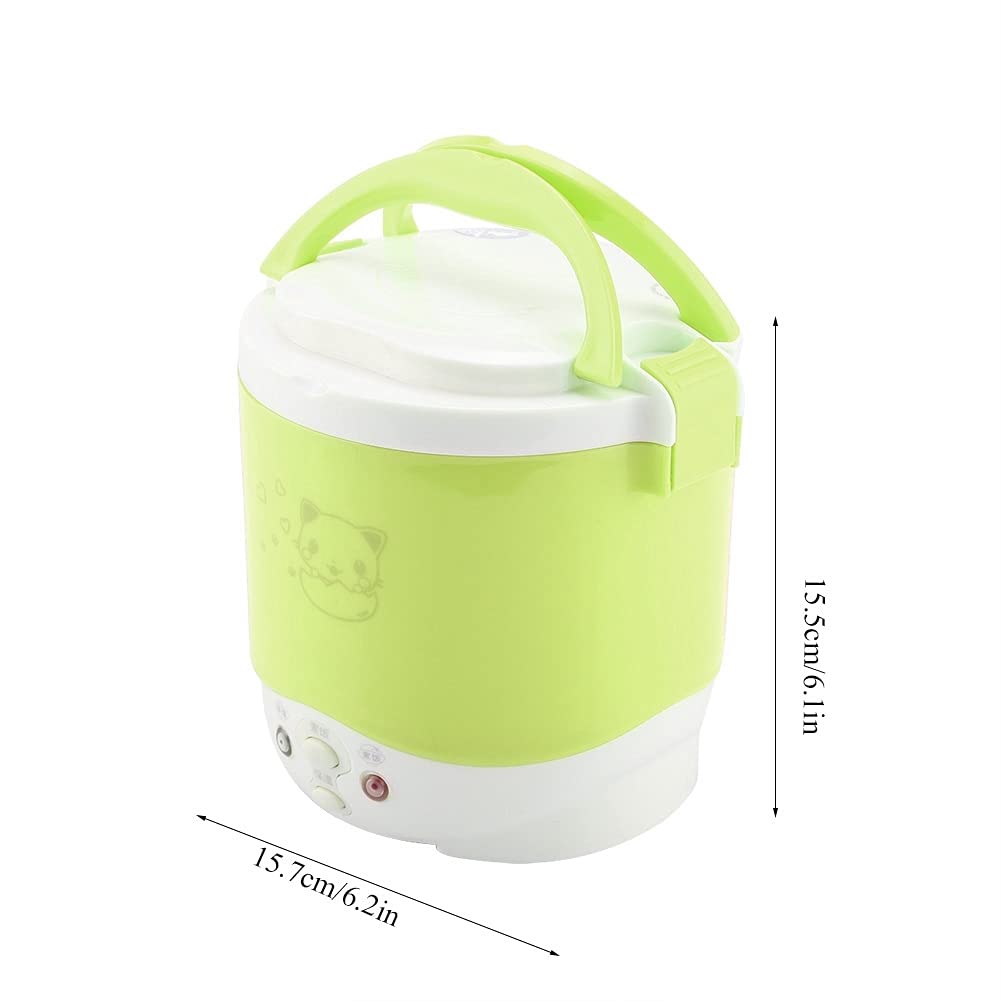 TOPINCN 12V Car Rice Cooker, Portable Mini Rice Cooker 2 Cup Uncooked, 1L Small Electric Rice Cooker and Steamer, Travel Rice Cooker for 2 People, for RV, Truck, Camp Trip,