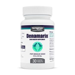 nutramax laboratories denamarin liver health supplement for medium dogs - with s-adenosylmethionine (same) and silybin, 30 tablets