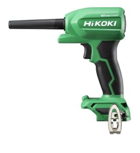 hikoki ra18da (nn) 18 v air duster, small, lightweight, high wind speed 48.0 ft (122 m/sc, stepless wind speed adjustment, batteries and charger sold separately, rechargeable, air blow gun, air duster