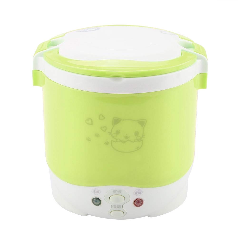 TOPINCN 12V Car Rice Cooker, Portable Mini Rice Cooker 2 Cup Uncooked, 1L Small Electric Rice Cooker and Steamer, Travel Rice Cooker for 2 People, for RV, Truck, Camp Trip,