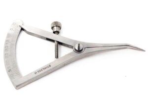 a2z castroviejo caliper measuring & marking device with graduated 0-40mm scale and adjustable thumbscrew, stainless steel orthopedic ophthalmic surgical medical measuring instrument (3.5" angled)