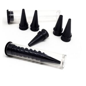 a2z scilab 20 otoscope cover plastic otoscope specula tips, disposable ear specula with tube for adults and older children, 2.5 mm & 3.5mm