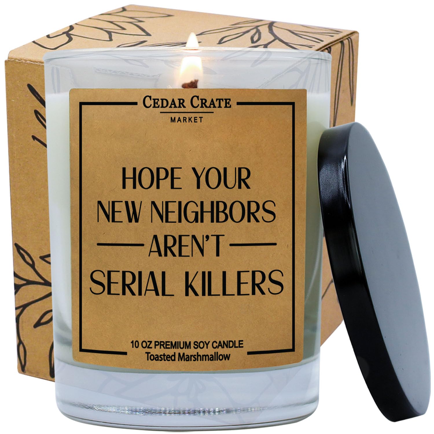 Cedar Crate Market - House Warming Presents for New House | Funny Housewarming Candle | New Apartment Gift Ideas |New Home Christmas Gift Ideas for Women Men Friends, New Homeowner Gifts, Moving Away