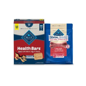 blue buffalo health bars and dental bones dog treats variety bundle