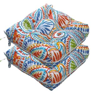 jmgbird outdoor chair cushion set of 2 patio cushions 19x19 with ties outdoor cushions for patio furniture