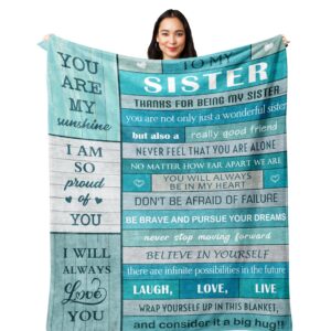 poqush gifts for sister,sister birthday gifts,sisters gifts from sister brother,big sister gifts for girls,birthday gifts for sister,sister gift,gift for sister birthday blanket 60x50in