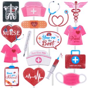 36pcs nurse cupcake toppers nurse graduation party cake decoration medical rn party supplies favors for nursing party nurse grad theme party baby shower birthday party