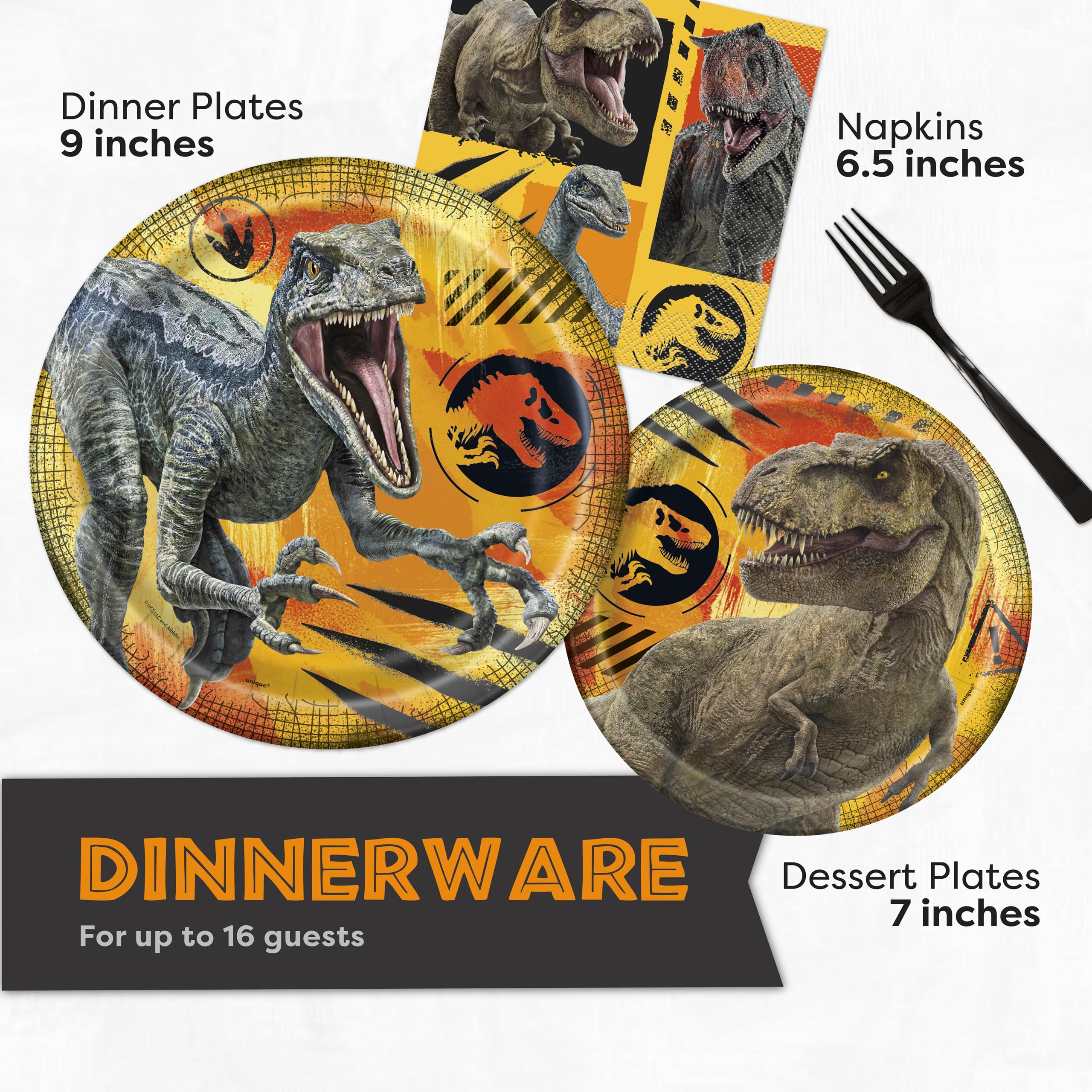 Unique Jurassic World Birthday Party Supplies | Jurassic Park Birthday Party Supplies | Jurassic World Party Supplies Decorations | Door Poster Backdrop, Balloons, Banner, Tablecloth, Plates,