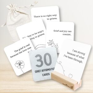 97 decor healing grief affirmation cards - grief gifts for loss of grandmother, comfort cards for bereavement gifts, sympathy card for loss of dad mom, memorial sympathy gift for loss of loved one