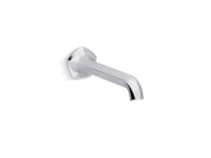 kohler t27011-nd-cp occasion bathroom sink faucet spout, stationary wall-mount bathroom sink spout, 1.2 gpm, polished chrome