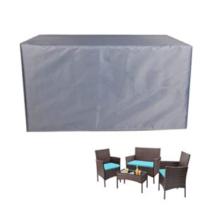 huhjyuge garden furniture covers waterproof outdoor furniture covers 18x16x10in, rectangular patio furniture cover 420d oxford, fits for dining square table sofa and chair set