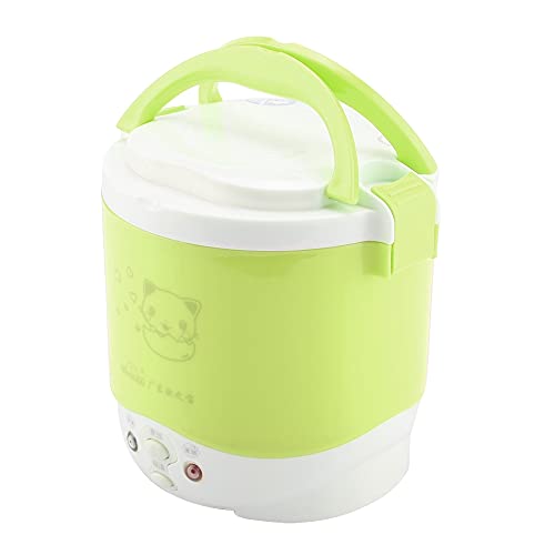 Fdit Rice Cooker, 12V 100W 1L Electric Portable Multifunctional Rice Cooker Suitable for Car Food Steamer (Green)