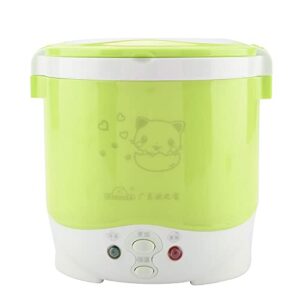 fdit rice cooker, 12v 100w 1l electric portable multifunctional rice cooker suitable for car food steamer (green)