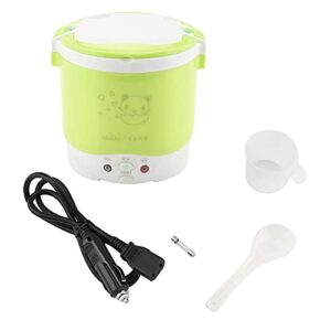 Fdit Rice Cooker, 12V 100W 1L Electric Portable Multifunctional Rice Cooker Suitable for Car Food Steamer (Green)