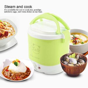 Fdit Rice Cooker, 12V 100W 1L Electric Portable Multifunctional Rice Cooker Suitable for Car Food Steamer (Green)