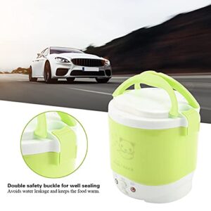 Fdit Rice Cooker, 12V 100W 1L Electric Portable Multifunctional Rice Cooker Suitable for Car Food Steamer (Green)