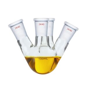 deschem100ml 24/40 4-neck round bottom glass flask four necks vessel lab bottle