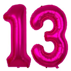 40 inch hot pink 46 balloon number, happy 46th or 64th birthday prom balloons decoraions for men women big gaint foil mylar 64 pink big numbers balloons wedding anniversary