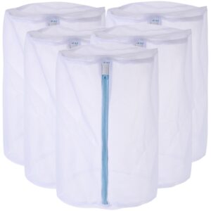 mobestech washing machine laundry bag 5pcs polyester garment bag metal mesh machine laundry bags