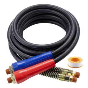 yiachuii 15 ft air line hose assembly set straight heavy duty air power hoses for trailer truck tractors parts