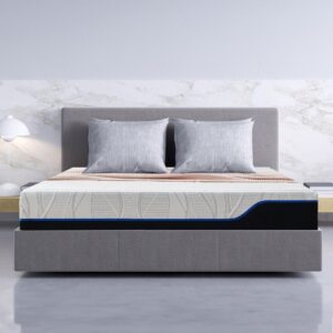 serenity home 12" twin memory foam mattress, breathable bed mattress, cooling-gel memory foam mattress in a box, support & pressure relief mattress, fiberglass free, made in usa | twin