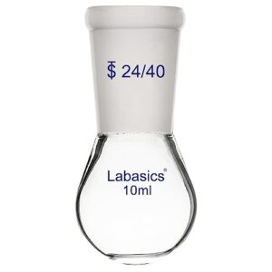 labasics borosilicate glass single neck recovery flask rotary evaporator flask, with 24/40 outer joint, 10 ml